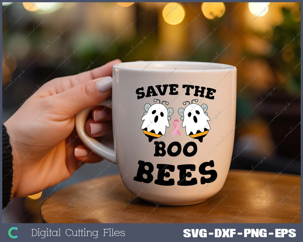 Save The Boo Bees Funny Breast Awareness Halloween SVG PNG Files ...