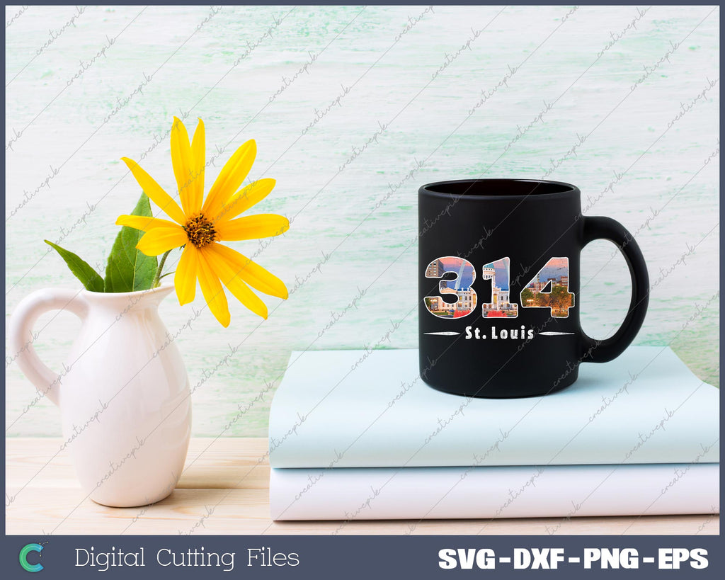St. Louis 314 Area Code Skyline PNG Svg Design Cut File – creativepik