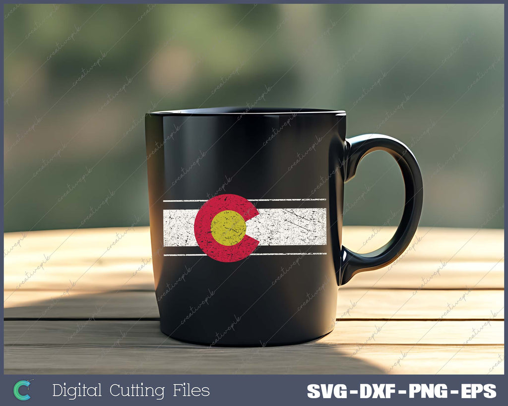 State Flag of Colorado Distressed Vintage Design SVG PNG Files ...