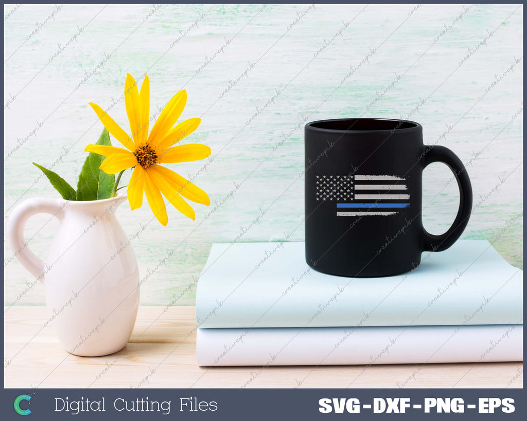 Support Law Enforcement Nebraska Police Officer Blue SVG PNG Files ...