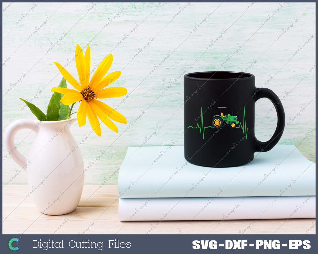 Tractor Heartbeat SVG PNG Cutting Printable Files – creativepik