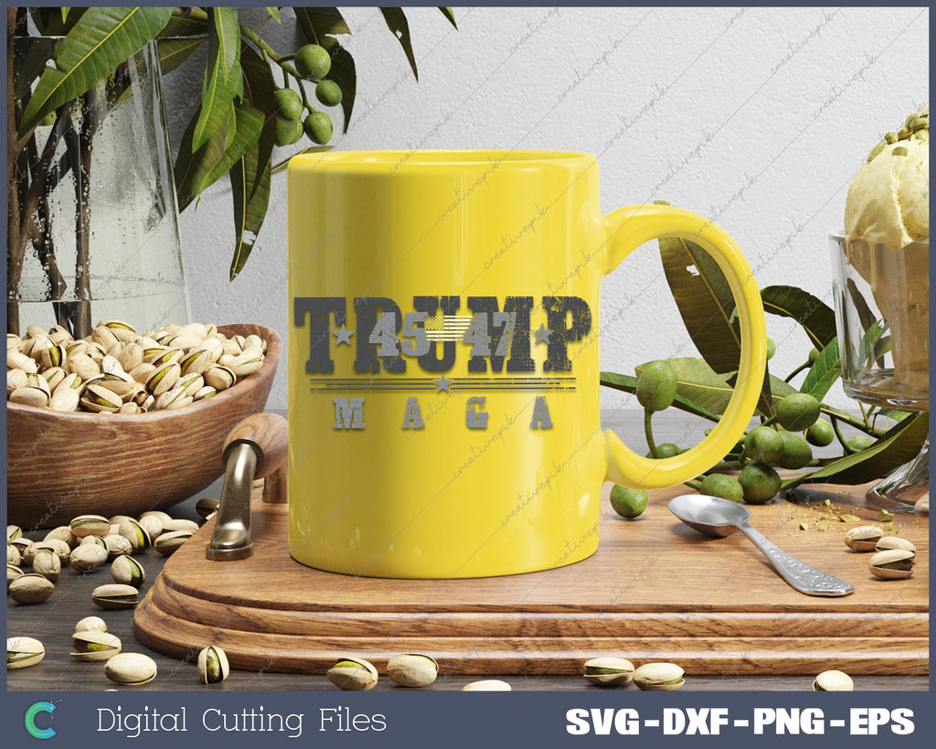 Trump 45-47 MAGA US Flag SVG PNG Cutting Printable Files – creativepik