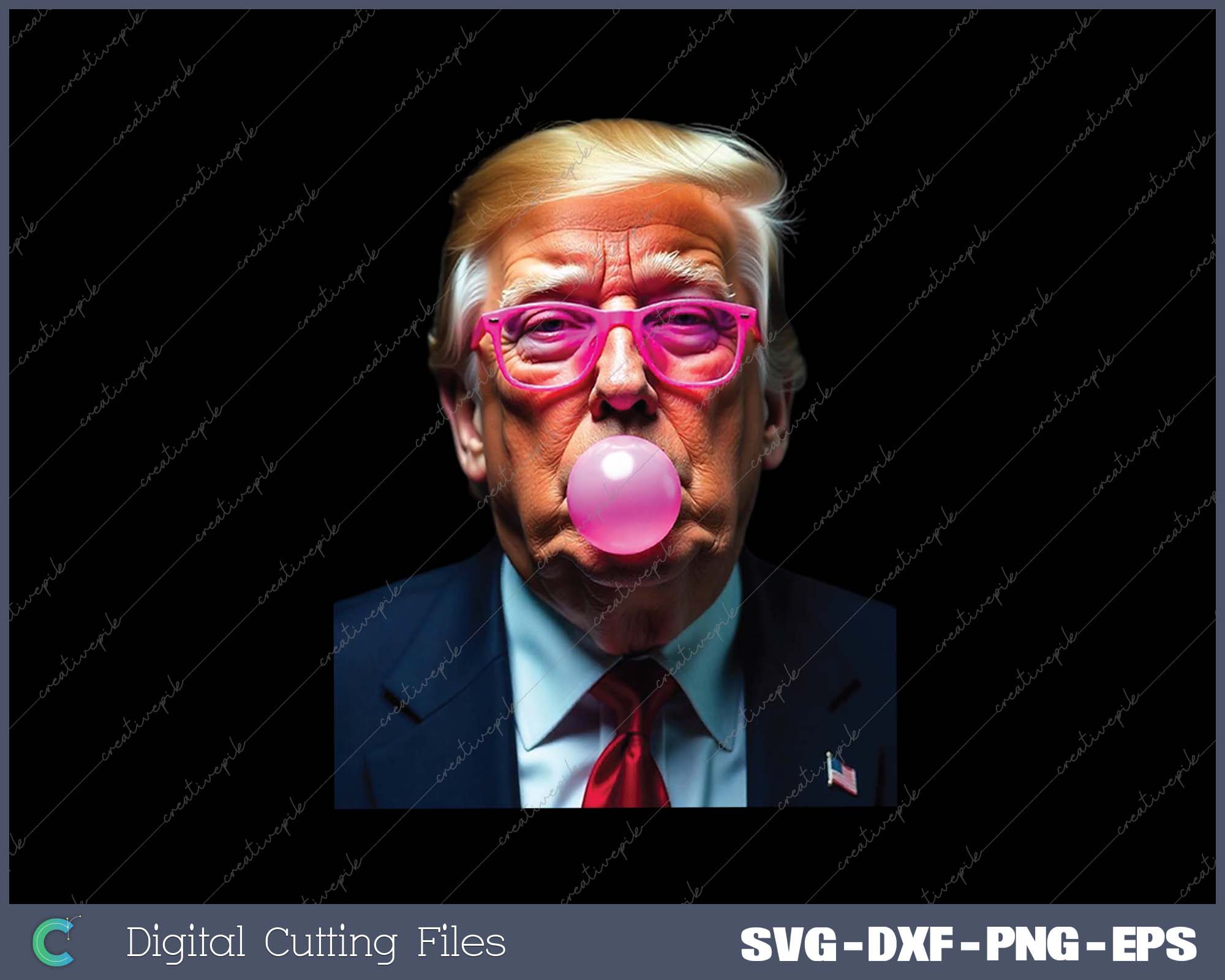 Trump Bubble Gum SVG PNG Cutting Printable Files – creativepik