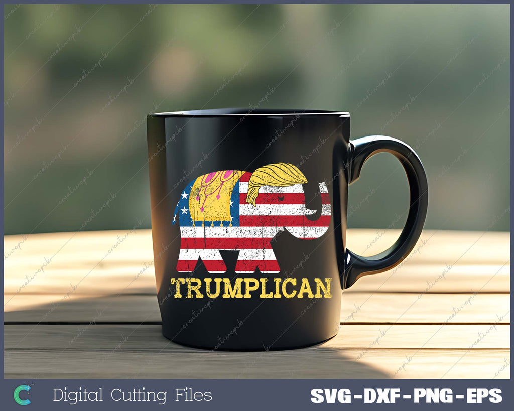 Trumplican Elephant Trump Hair 2025 Election Republican SVG PNG Files ...
