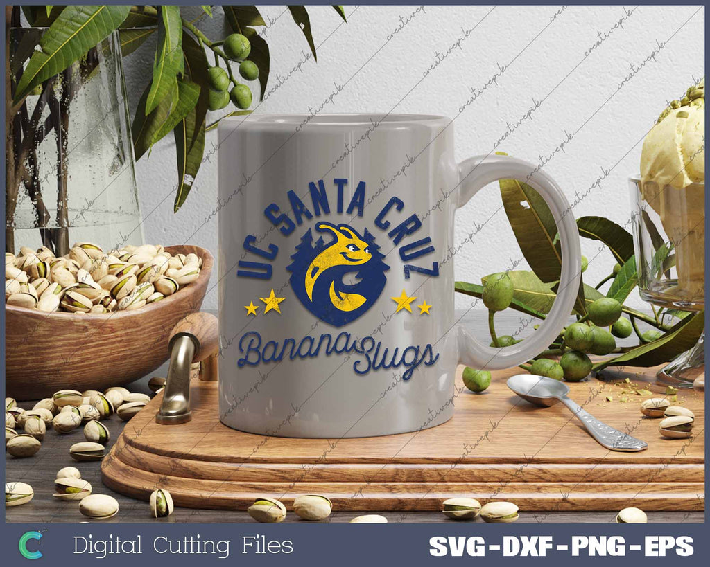 UC Santa Cruz UCSC Banana Slugs Distressed SVG PNG Cutting Files ...