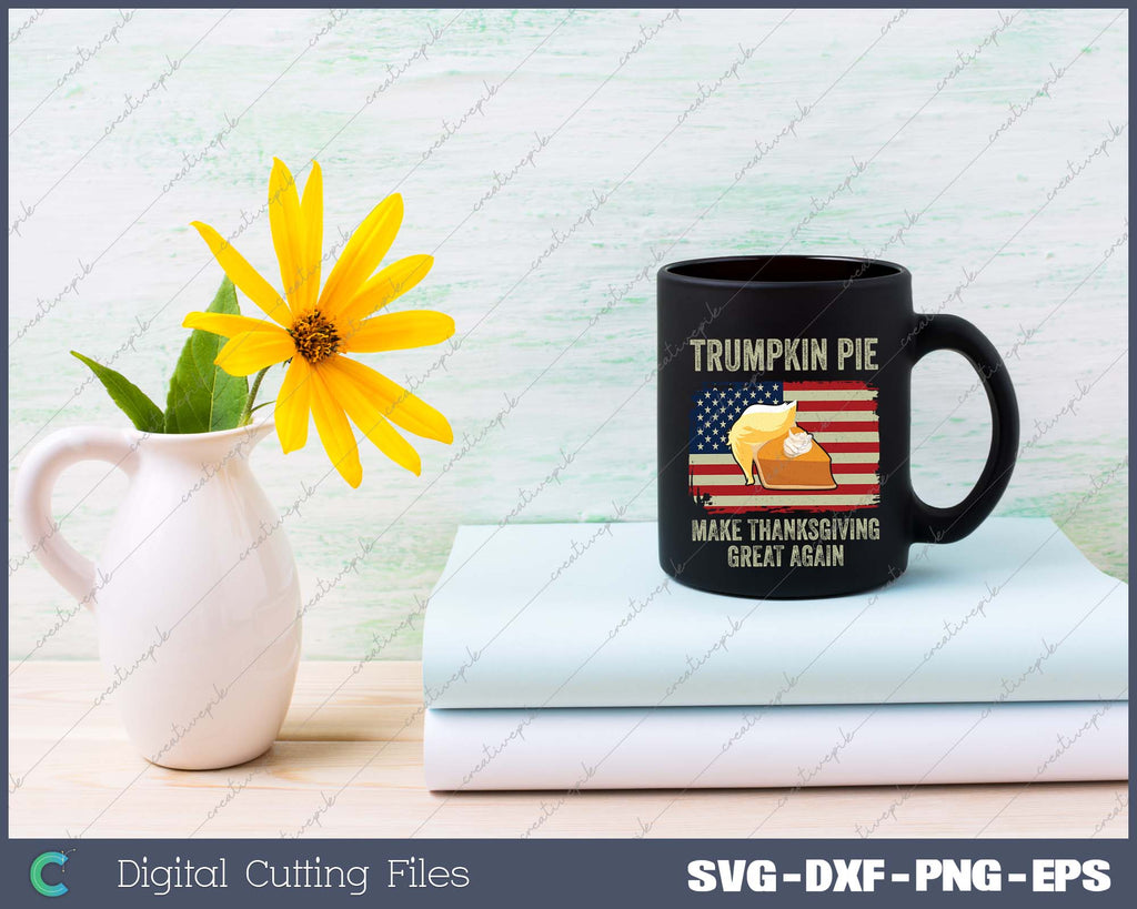 USA Flag Trumpkin Pie Make Thanksgiving SVG PNG Cutting Files – creativepik