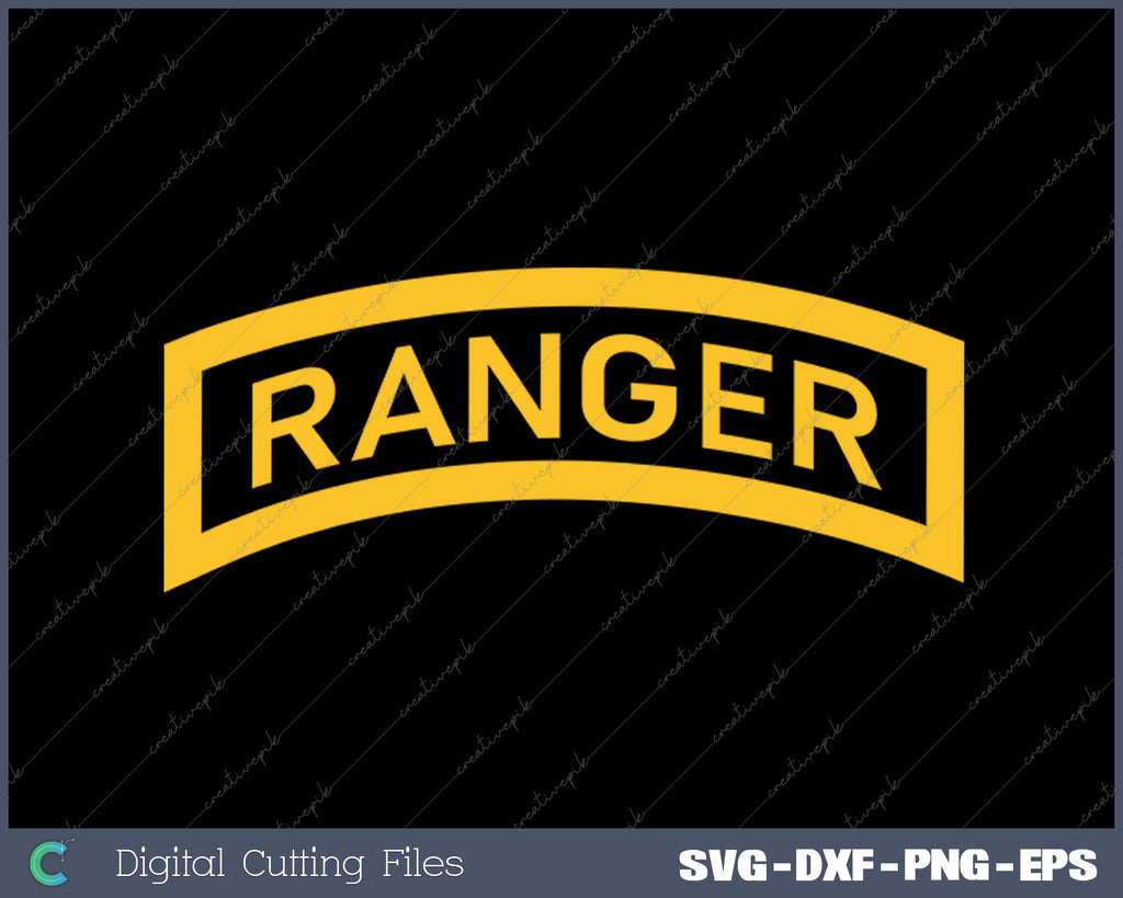 US Army Ranger Tab - Airborne Ranger - RLTW SVG PNG Cutting Files ...