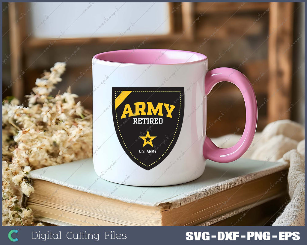 United States Army Military Retired SVG PNG Cutting Printable Files ...