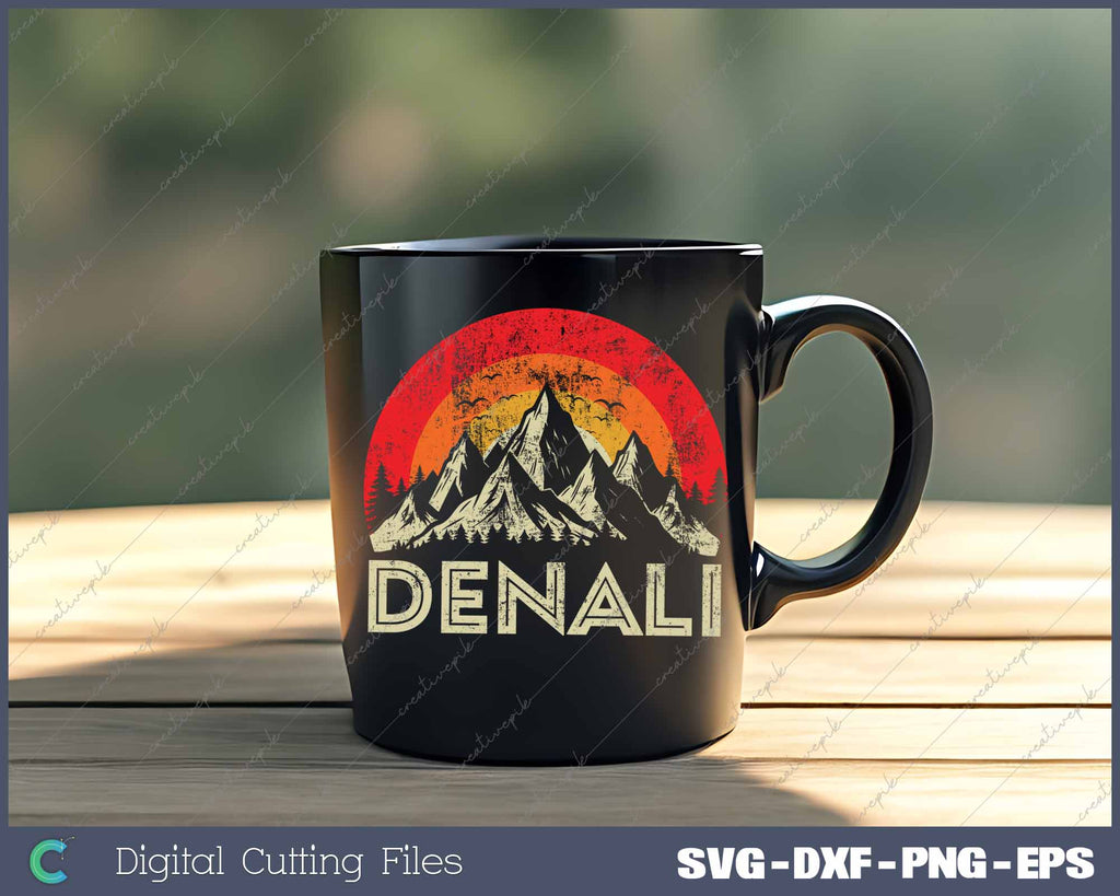 Vintage Mt Denali National Park Alaska Denali SVG PNG Files – creativepik