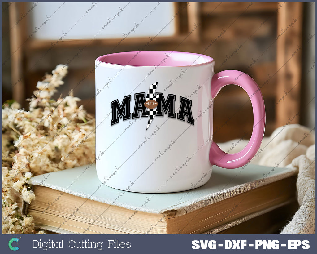 Mama checkered football SVG PNG Cutting Printable Files – creativepik