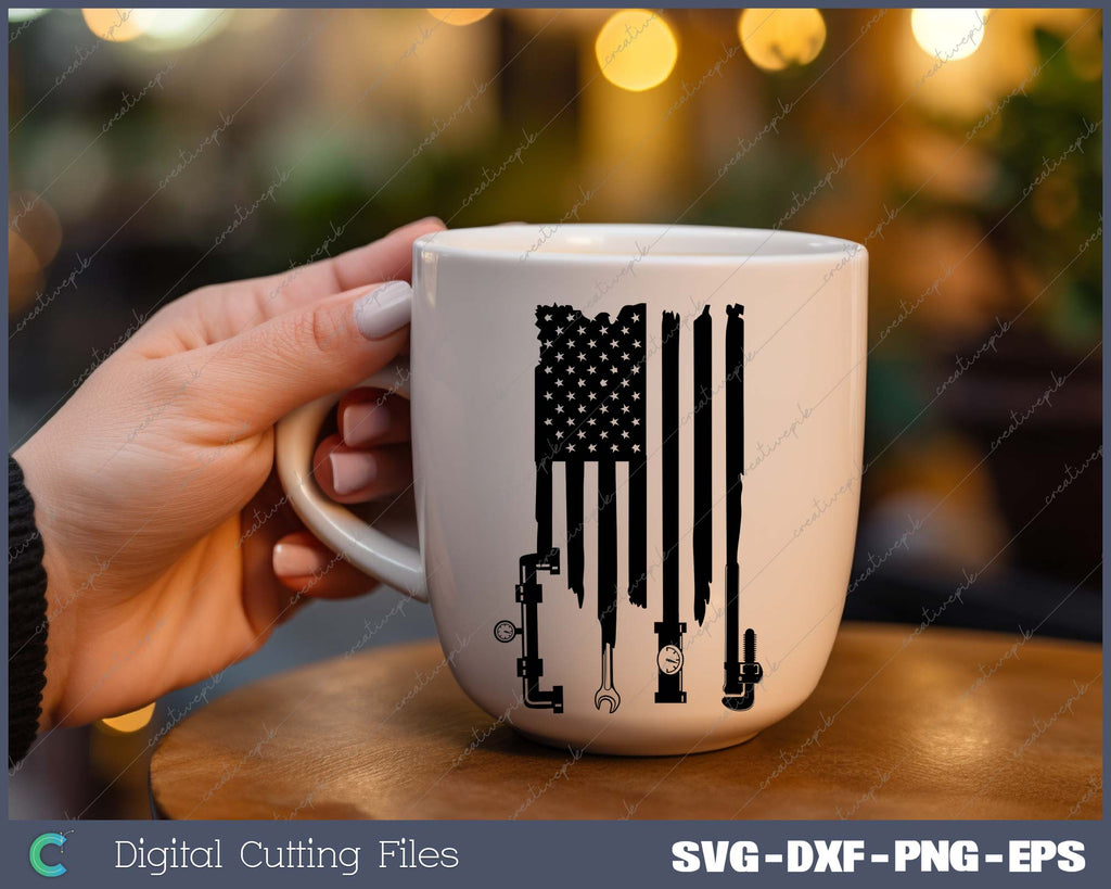 Plumber American Flag SVG PNG Cutting Printable Files – creativepik