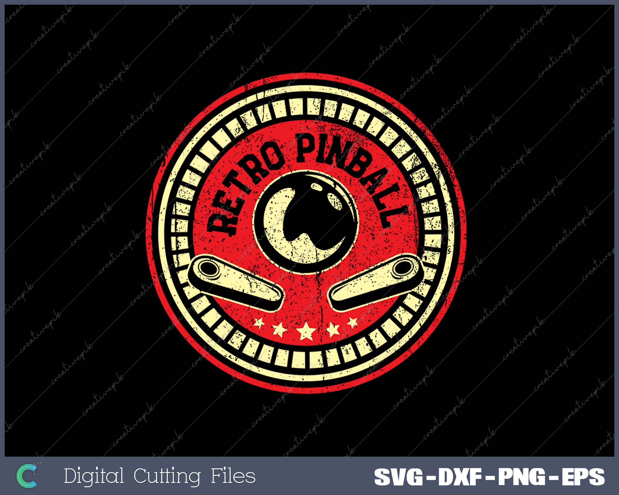 Retro Pinball SVG PNG Cutting Printable Files – creativepik